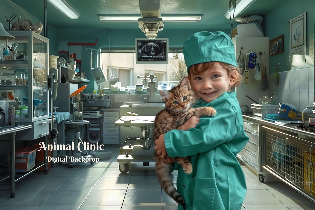 Animal Clinic Digital Backdrop Medical Operation Background Pet's ...