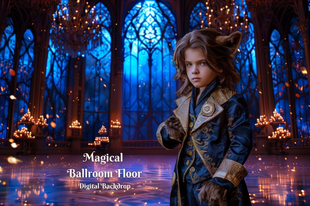 Magical Ballroom Floor Digital Backdrop Rich Man's House Digital ...
