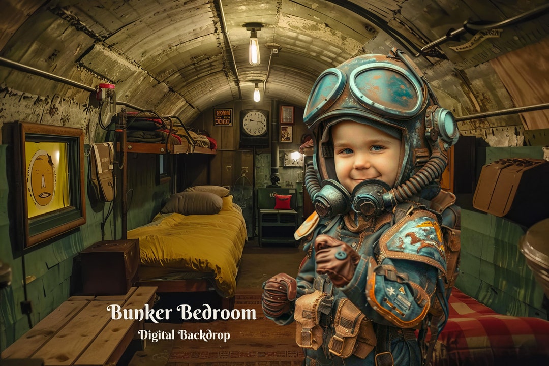 Bunker Bedroom Office Digital Backdrop for Post Apocalyptic Fallout ...