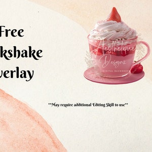Strawberry Milkshake Overload Digital Background Strawberry Latte ...