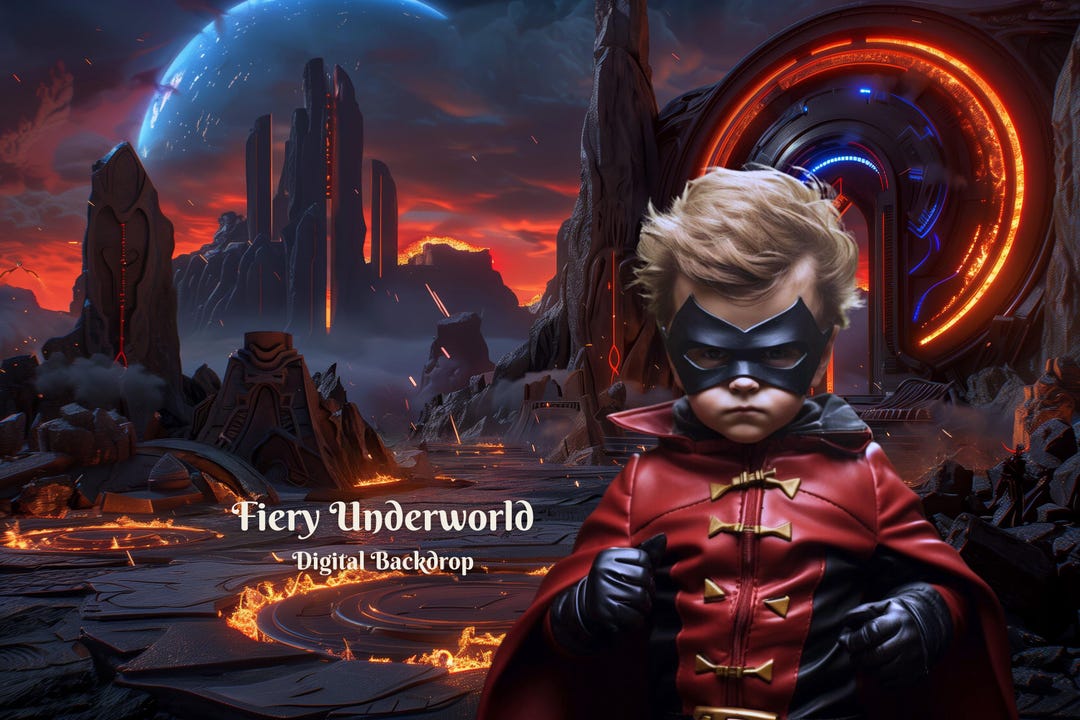 Fiery Underworld Digital Backdrop for Realm of the Dead Composite Image ...