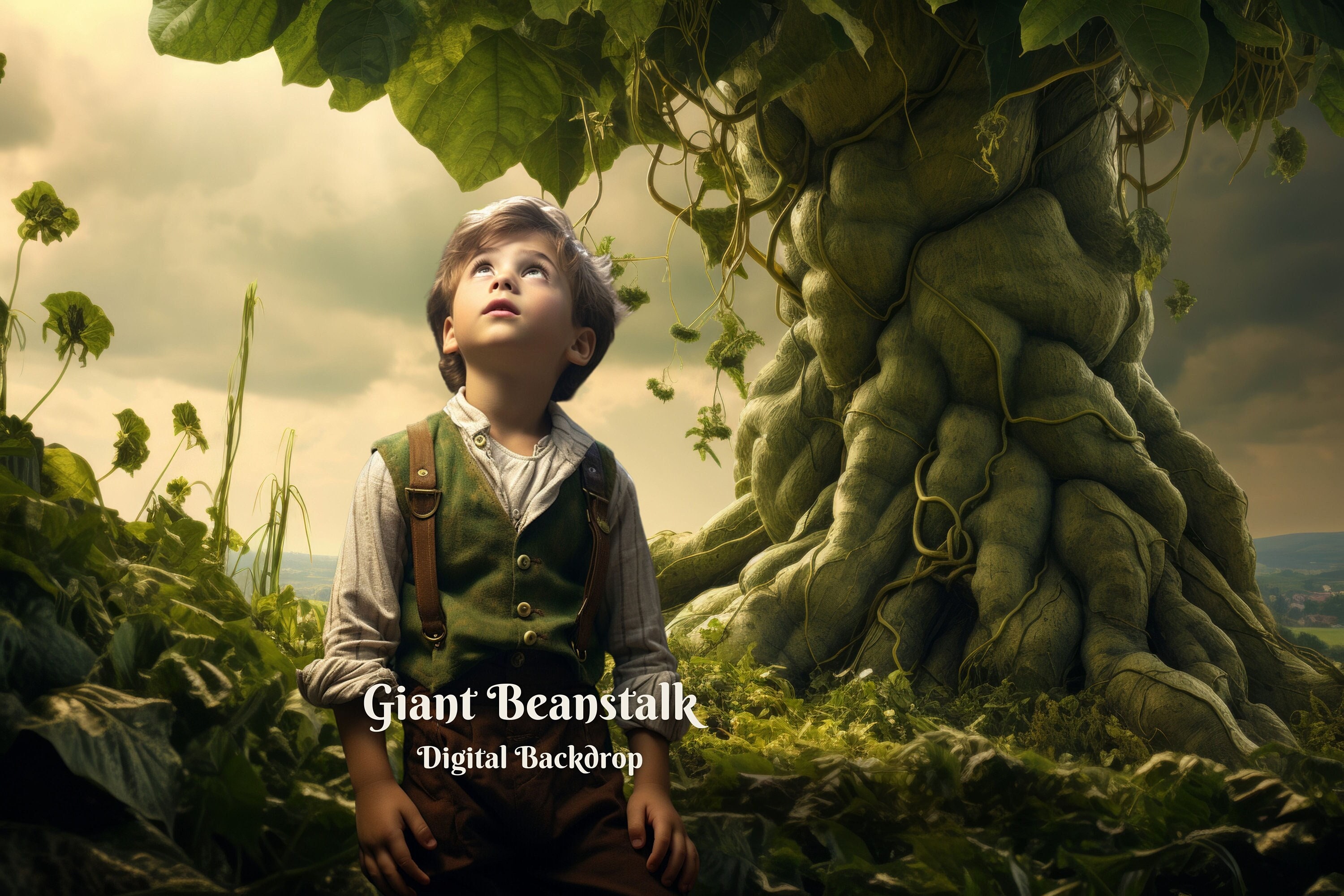 Giant Beanstalk Digital Backdrop for Fairytale Composite Images Jack ...
