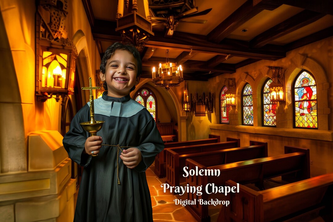 Small Praying Chapel Digital Backdrop Power of Prayer Digital ...