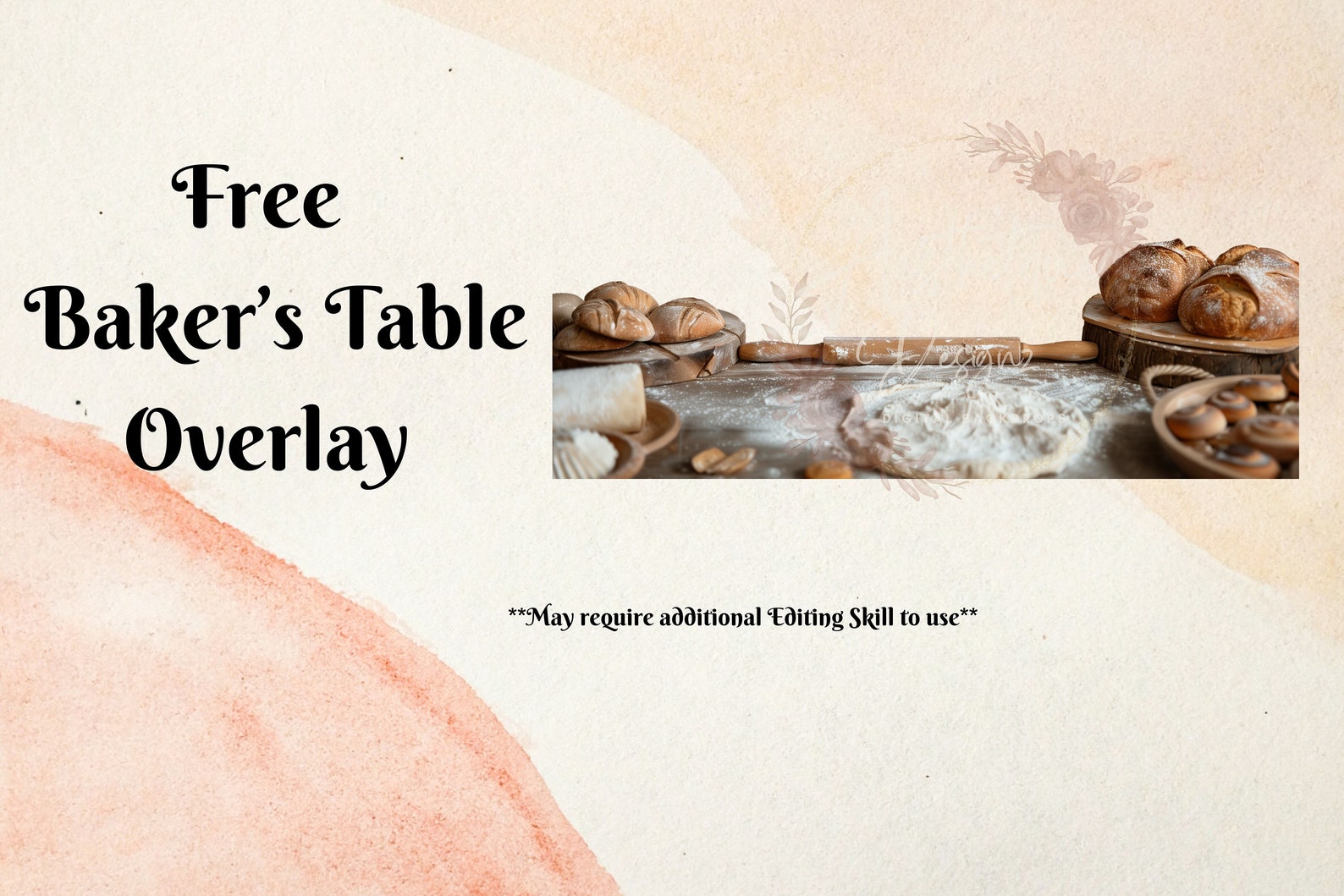 Baker's Station Digital Backdrop Rustic Bakery Photography Background ...