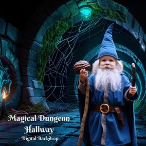 Magical Dungeon Hallway Digital Backdrop for Dungeon Boss Fight Room ...