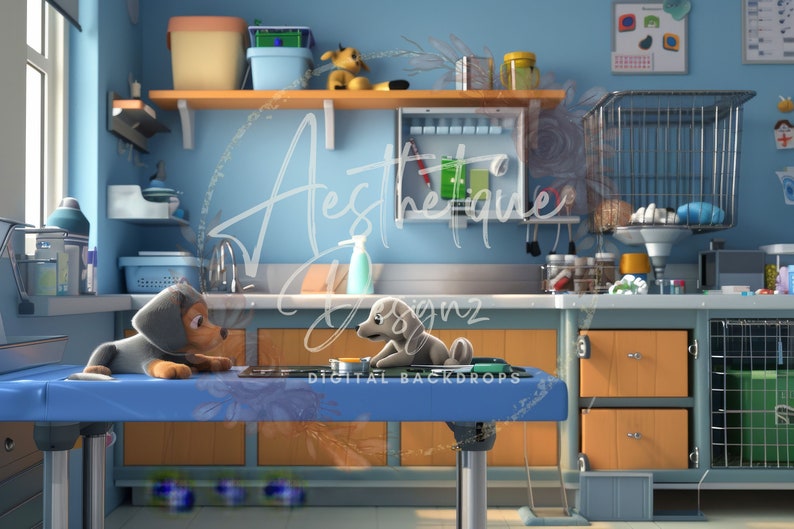Veterinary Kid Clinic Digital Backdrop Medical Operation Background ...