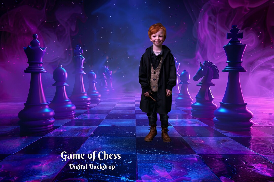 Game of Chess Digital Backdrop Magical Chess Digital Background Giant ...