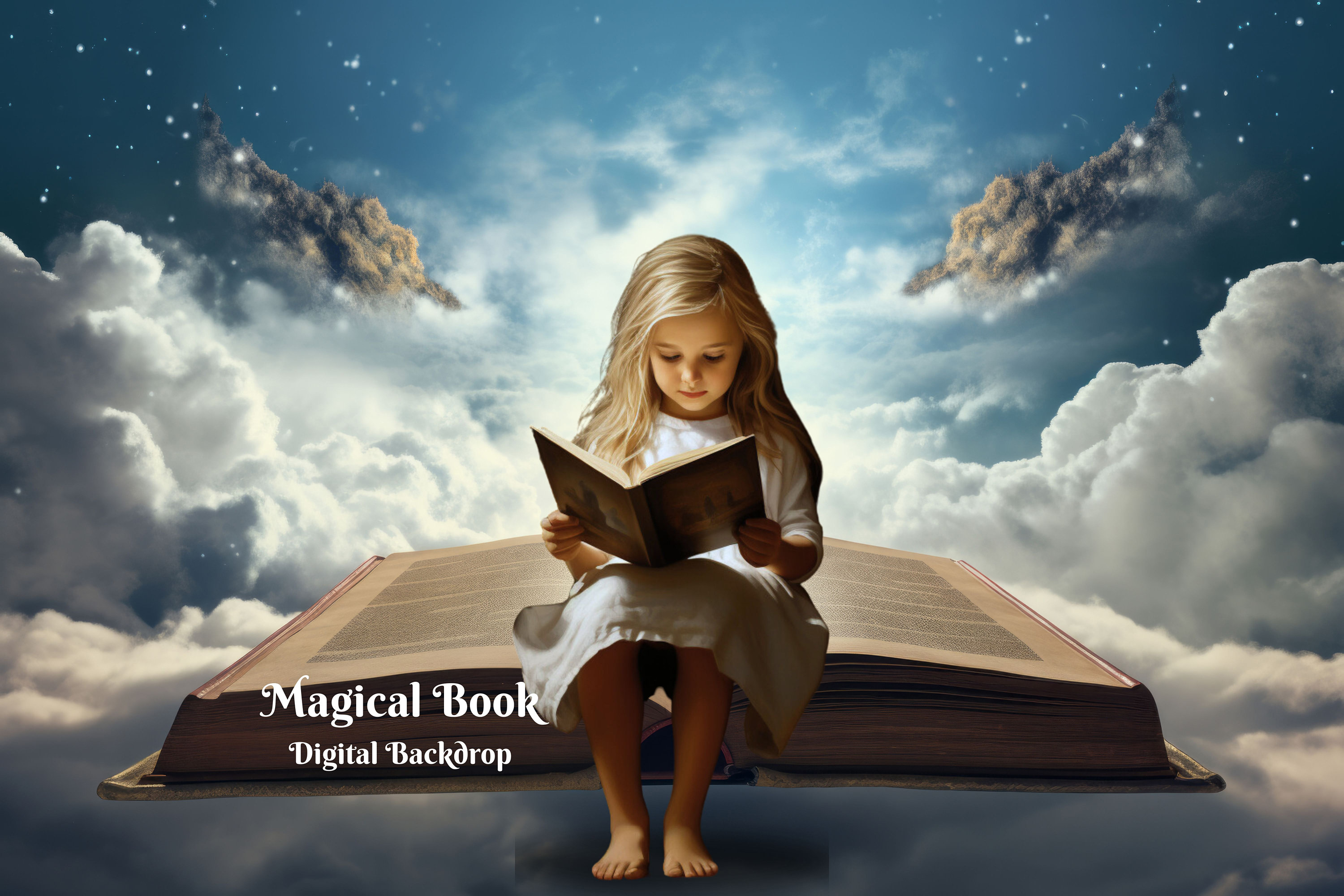 Magical Book Digital Backdrop Flying Book Photography - Etsy