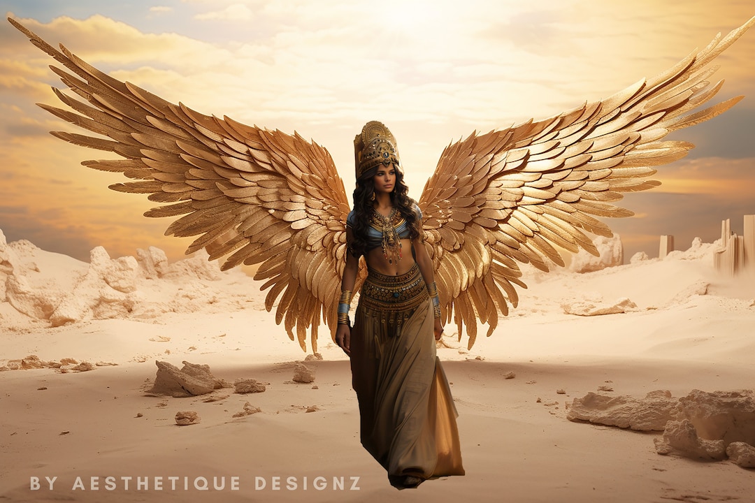 Gold Wings Digital Backdrop Golden Wings Desert Queen Digital ...