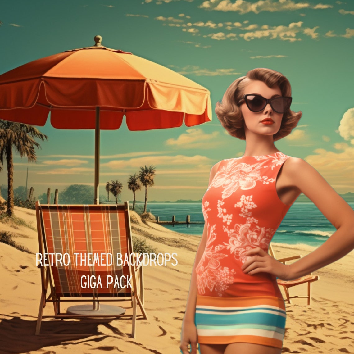 204 Retro Style Digital Backdrops GIGA PACK Maternity Photoshoot ...