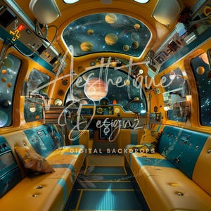 Cozy Space Shuttle Digital Backdrop for Advanced Future Technology Composite Images for Space ...