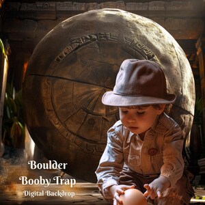 Boulder Booby Trap Digital Backdrop Temple Running Digital Background ...