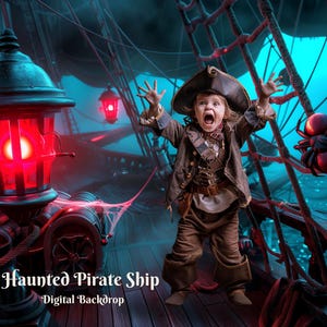 Haunted Pirate Ship Digital Backdrop the Flying Dutchman Digital ...