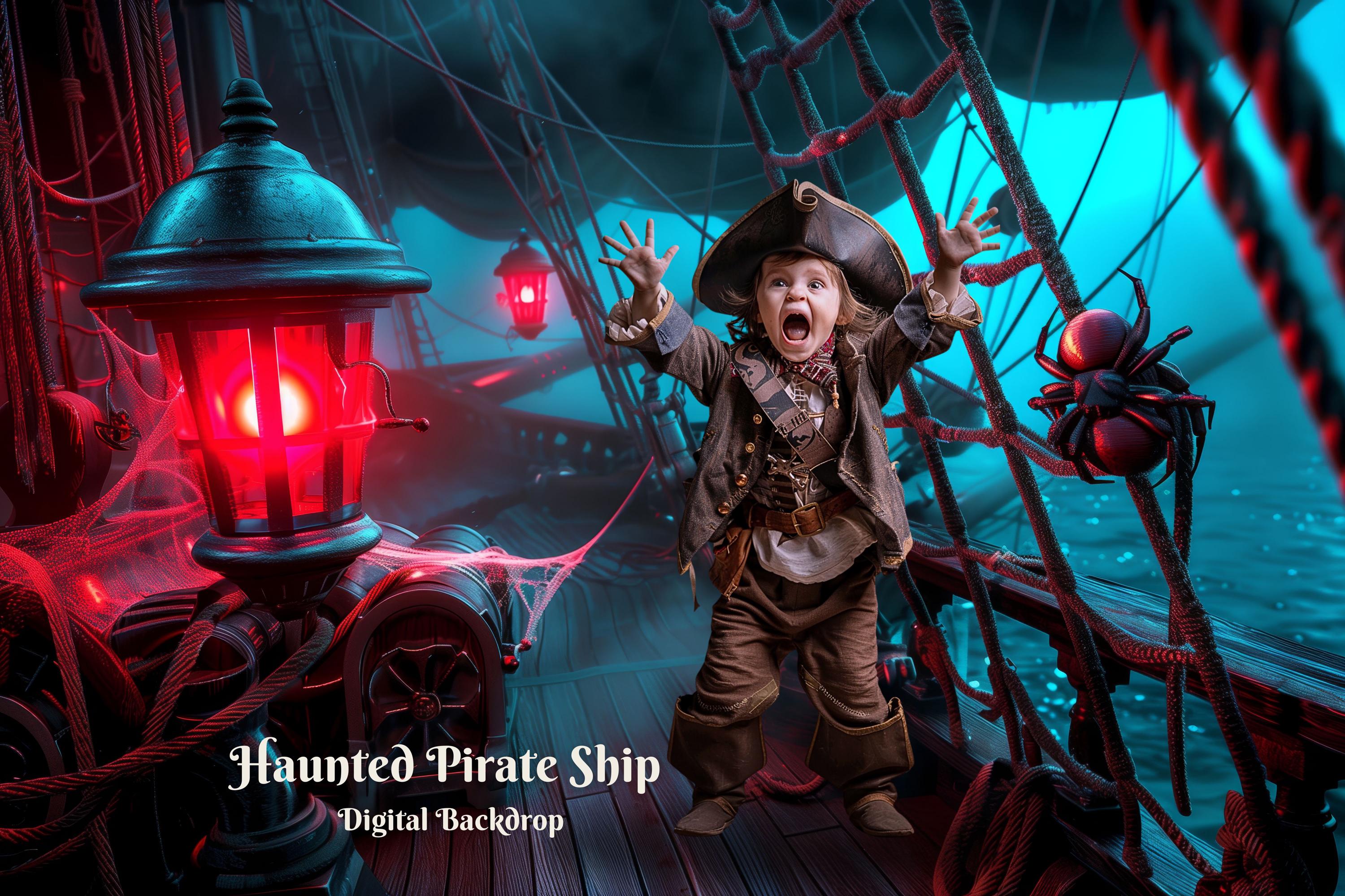 Haunted Pirate Ship Digital Backdrop the Flying Dutchman Digital ...