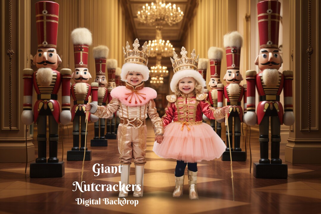 Giant Nutcrackers Digital Backdrop Lifesize Nutcrackers Digital ...