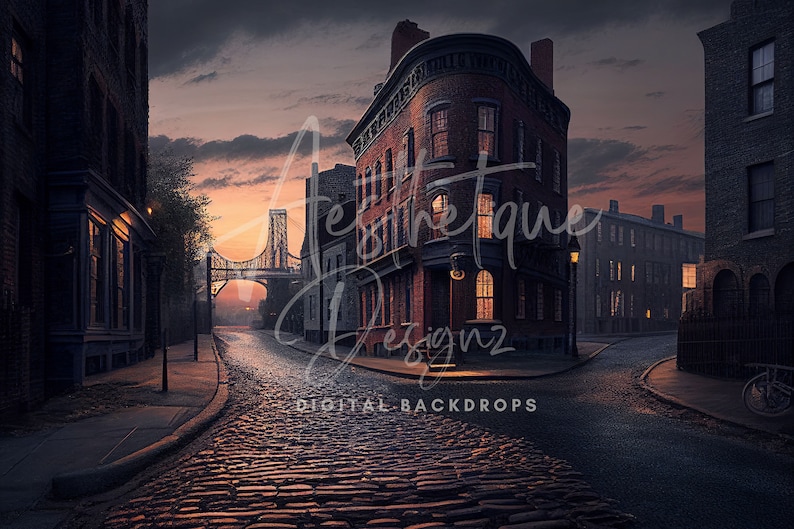 Old London Digital Backdrop 1800s Old Town Digital Background - Etsy