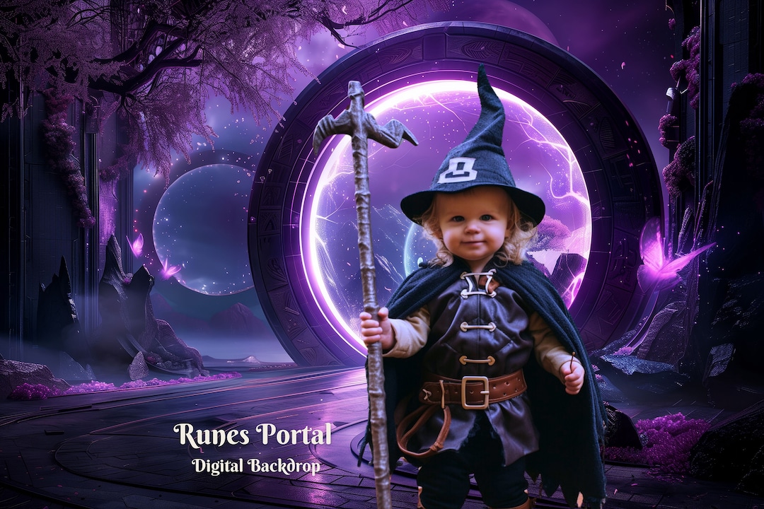 Runes Portal Digital Backdrop Wizard's Rune Altar Background Fantasy ...