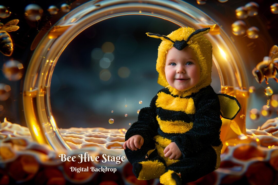 Bee Hive Stage Digital Backdrop for Bee's Home Photography Background ...