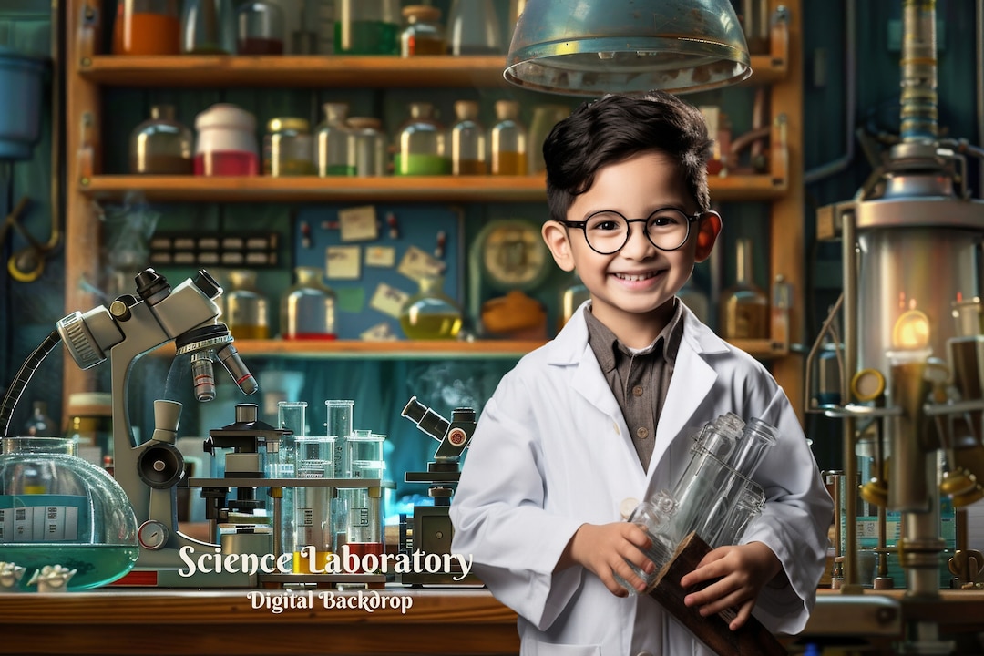 Science Laboratory Digital Backdrop Science Demonstration Composite ...