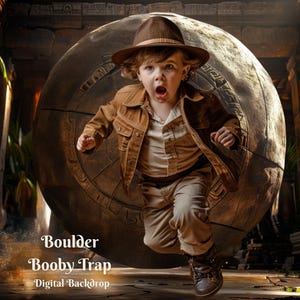 Boulder Booby Trap Digital Backdrop Temple Running Digital Background ...