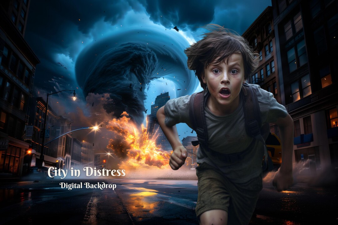 City in Distress Digital Backdrop for Post Apocalypse Composite Images ...