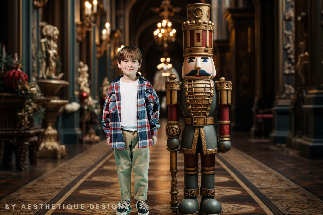 Big Nutcracker Soldier Digital Backdrop Wooden Nutcracker Photo ...