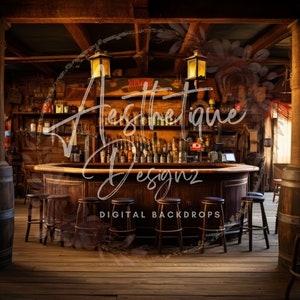 Old West Saloon Digital Backdrop Cowboy's Bar Digital Background Old ...