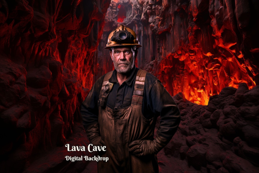 Lava Cave Digital Backdrop for Deep Cave Composite Images Hot Purgatory ...