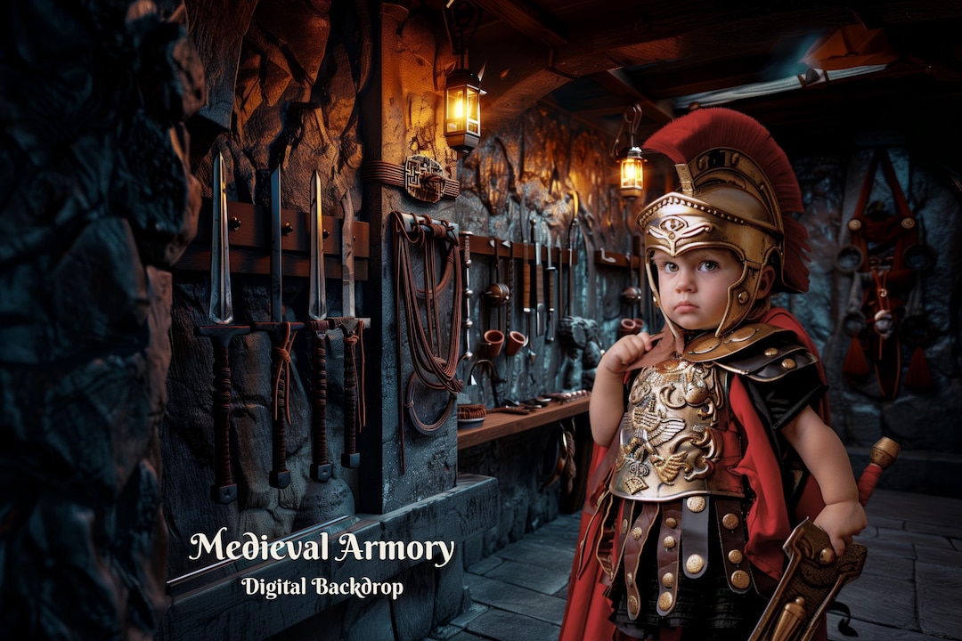 Medieval Armory Digital Backdrop Biblical Setting Digital Background ...