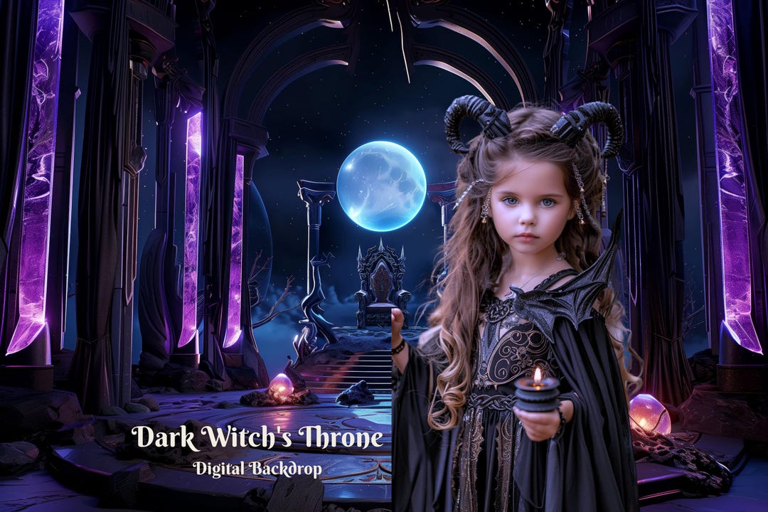 Dark Witch's Throne Digital Backdrop for Spooky Witch Altar Composite ...