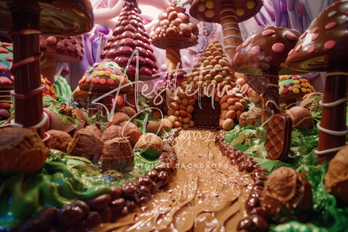 Choco Wonderland Digital Backdrop Chocolate Lover Background Fun Food ...