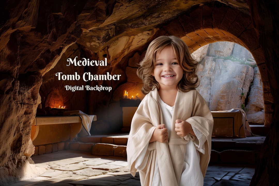 Medieval Tomb Chamber Digital Backdrop Biblical Sepulcher Digital ...