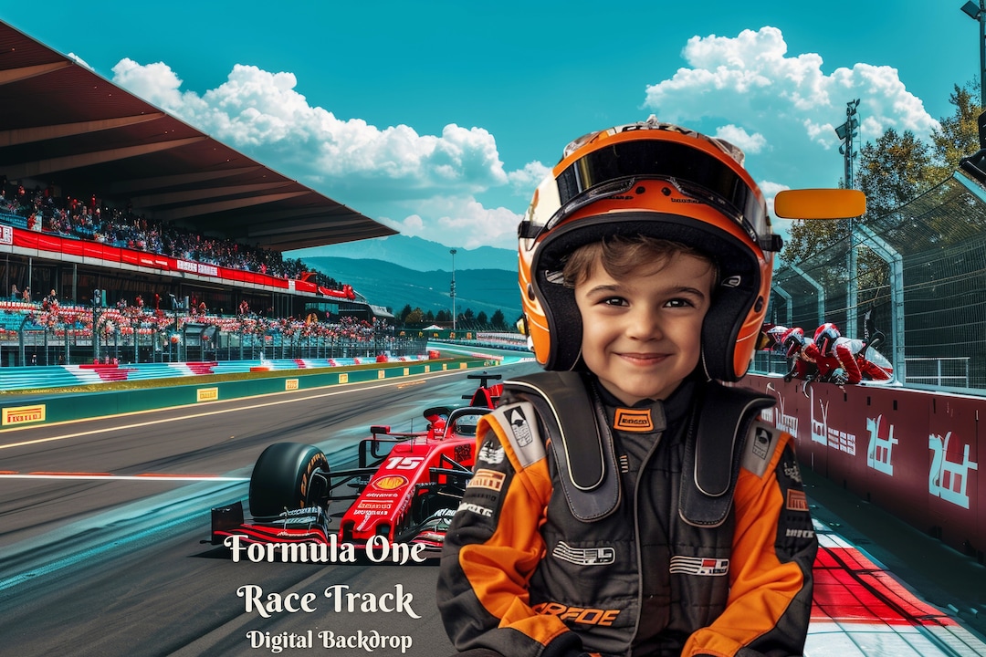 Formula One Race Track Digital Backdrop F1 Kid Driver Photography ...