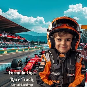 Formula One Race Track Digital Backdrop F1 Kid Driver Photography ...