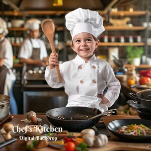 Chef's Kitchen Digital Backdrop Home Kitchen Digital Background Little ...