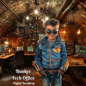 Bunker Tech Office Digital Backdrop for Post Apocalyptic Era Technology ...