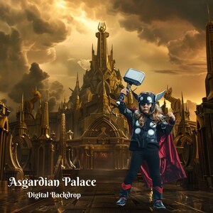 Asgardian Palace Digital Backdrop the Royal Palace of Valaskjalf ...
