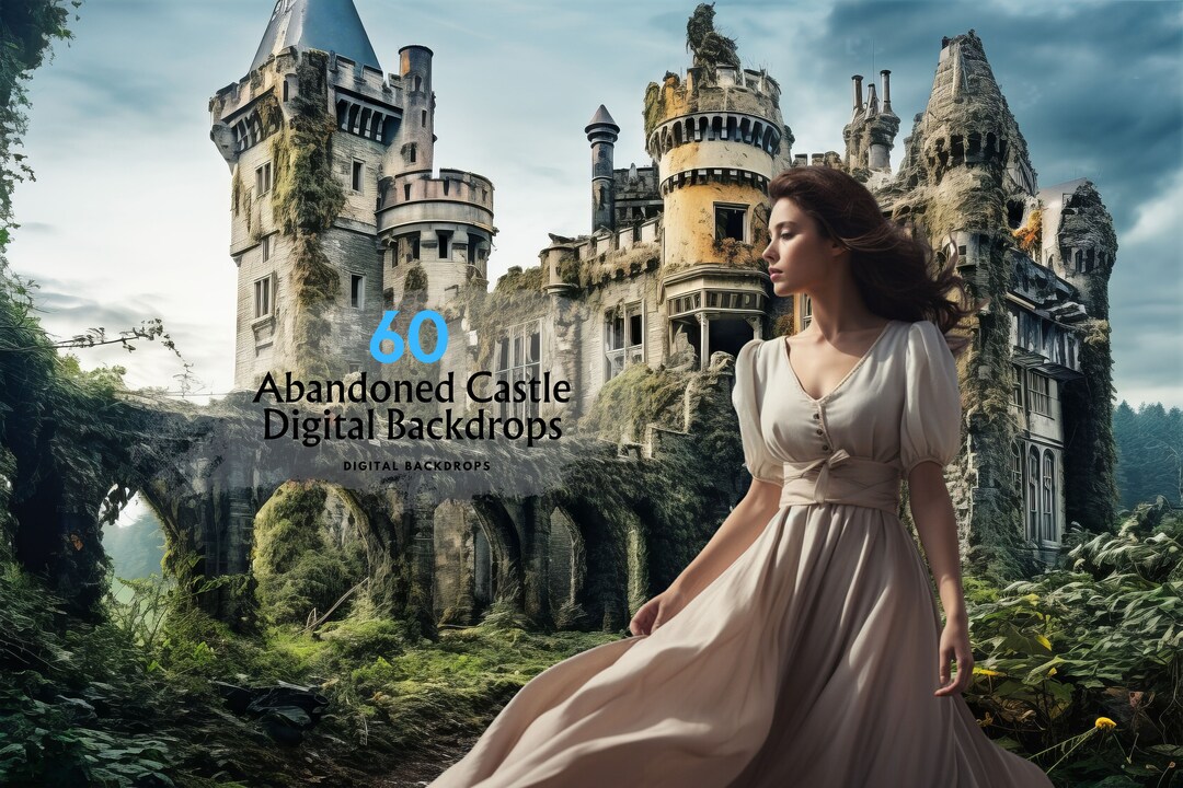 60 Abandoned Castle Digital Backdrops Urban Decay Photography - Etsy