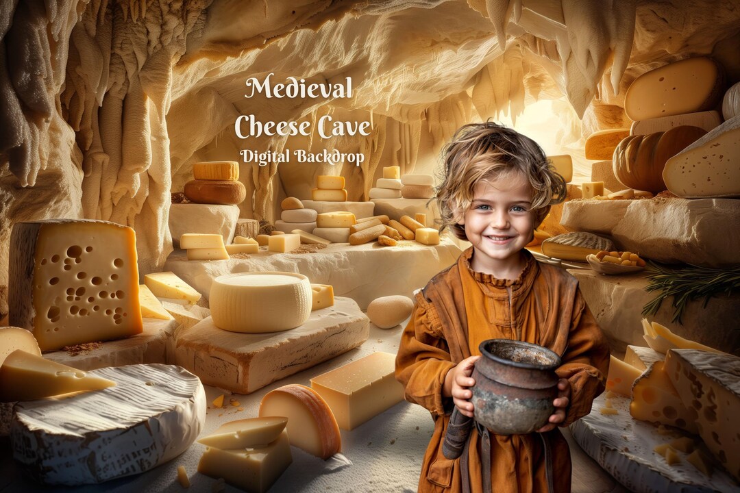 Medieval Cheese Cave Digital Background Cheese Fantasy Land Photoshop ...