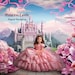 Pink Princess Castle Digital Backdrop Fairy Tale Princess Photography ...