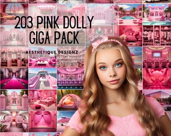 Dolly Pink and Silver Glam Dolly Pink and Silver Glam Digital - Etsy