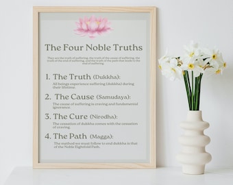 The Four Noble Truths Print - a Digital Downloadable Poster - Light ...