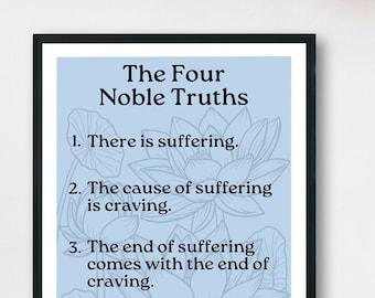 The Four Noble Truths Print - a Digital Downloadable Poster - Light ...