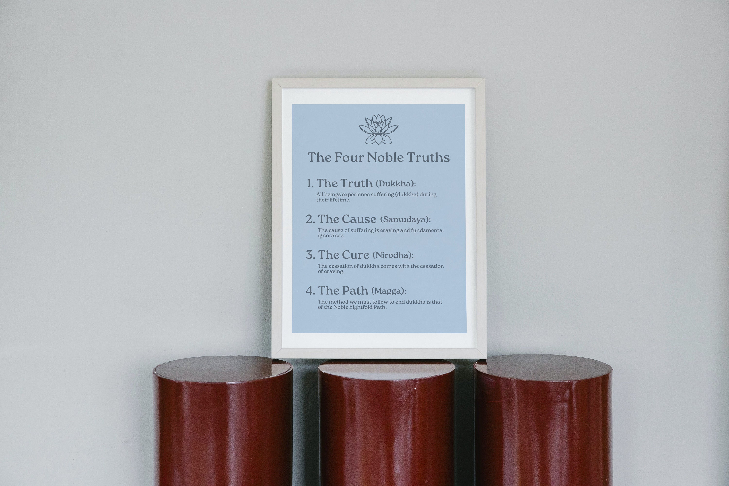 The Four Noble Truths Print - a Digital Downloadable Poster - Light ...