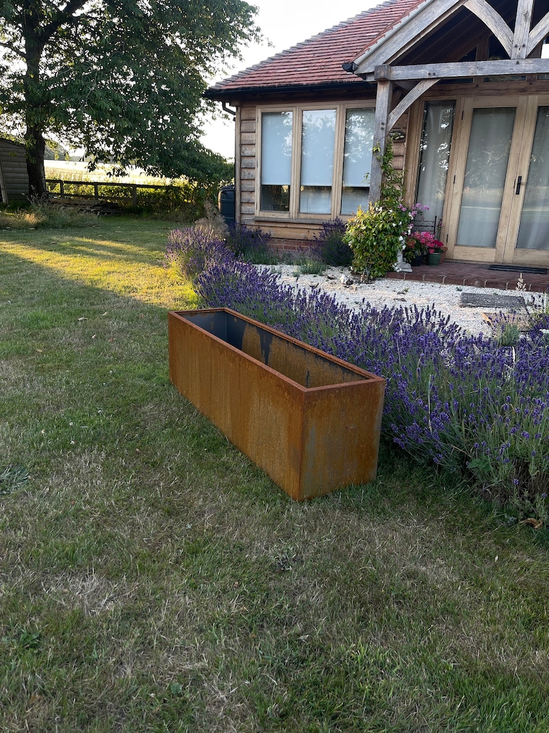 Corten Steel Trough Planter Welded Design Rusty Metal - Etsy