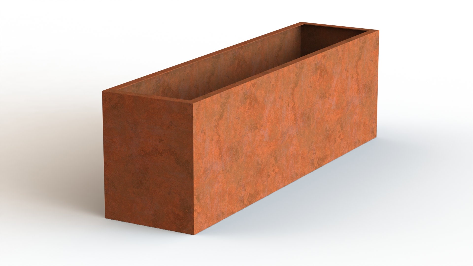 Corten Steel Trough Planter | Welded Design | Rusty Metal Garden ...