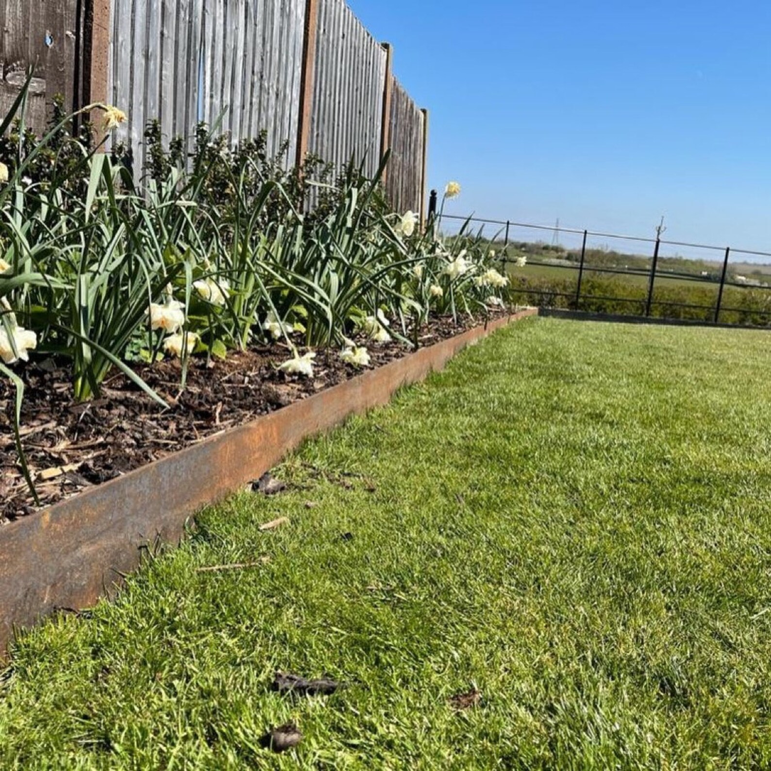 Corner Edging Garden Lawn Edging Corten Edging Metal - Etsy