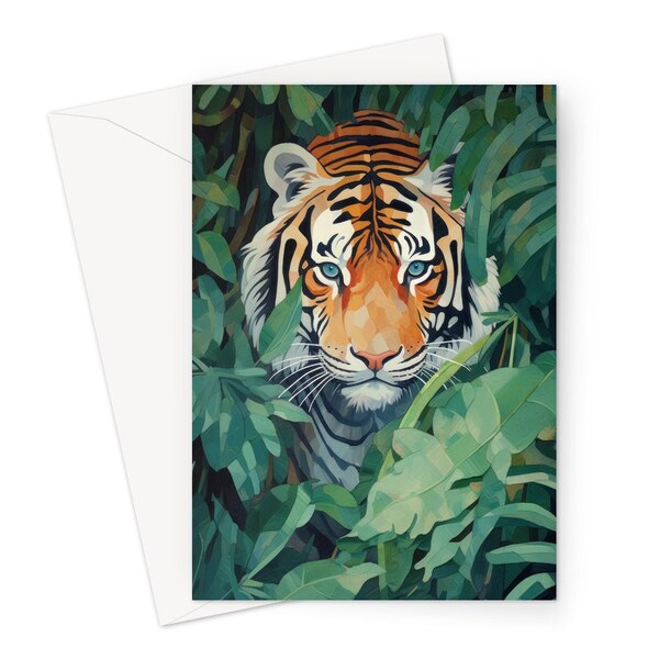 Tiger Themed Birthday Card - Etsy