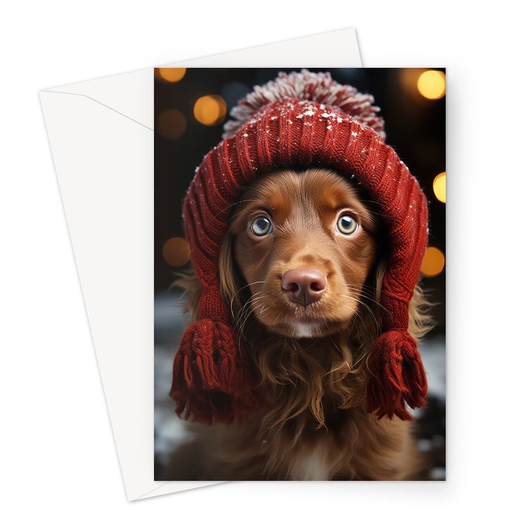 Cocker Spaniel Christmas Card Adorable Xmas Holiday Cards With a Photo ...