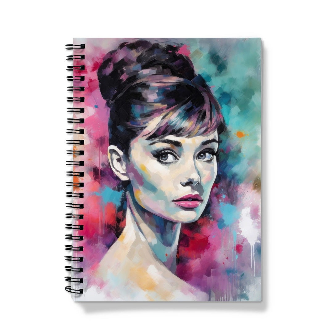 Audrey Hepburn Notebook A4 / A5 Spiral Notebook, Lined Paper Perfect ...